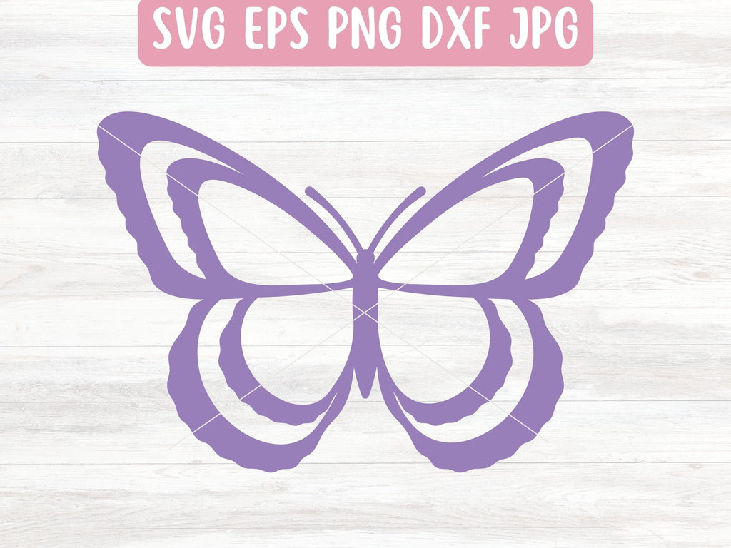 Simple Butterfly SVG File for Cricut or Silhouette - So Fontsy