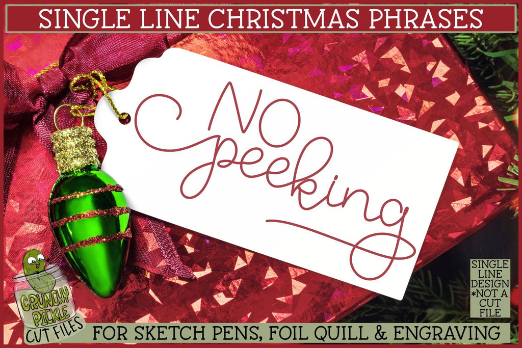 Single Line Christmas Phrases 1 Sketch SVG Files - So Fontsy