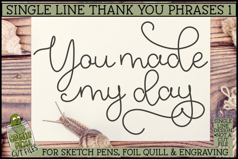 Single Line Thank You Phrases 1, Sketch SVG Files - So Fontsy