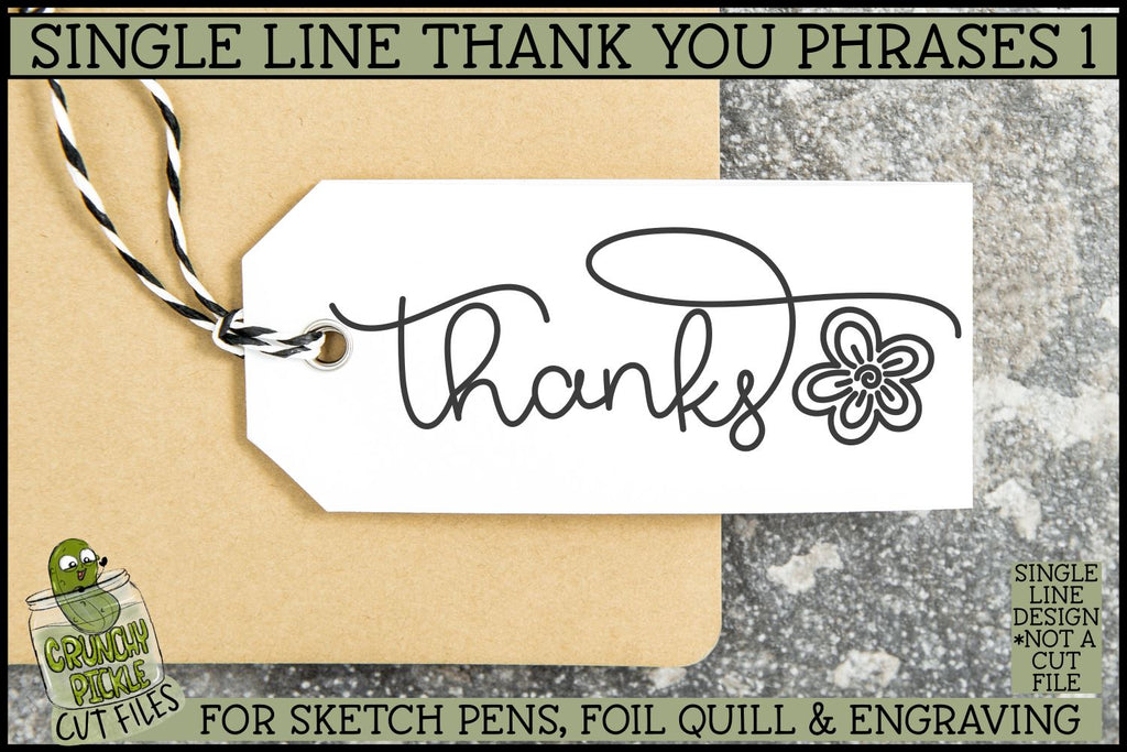 Single Line Thank You Phrases 1, Sketch SVG Files - So Fontsy