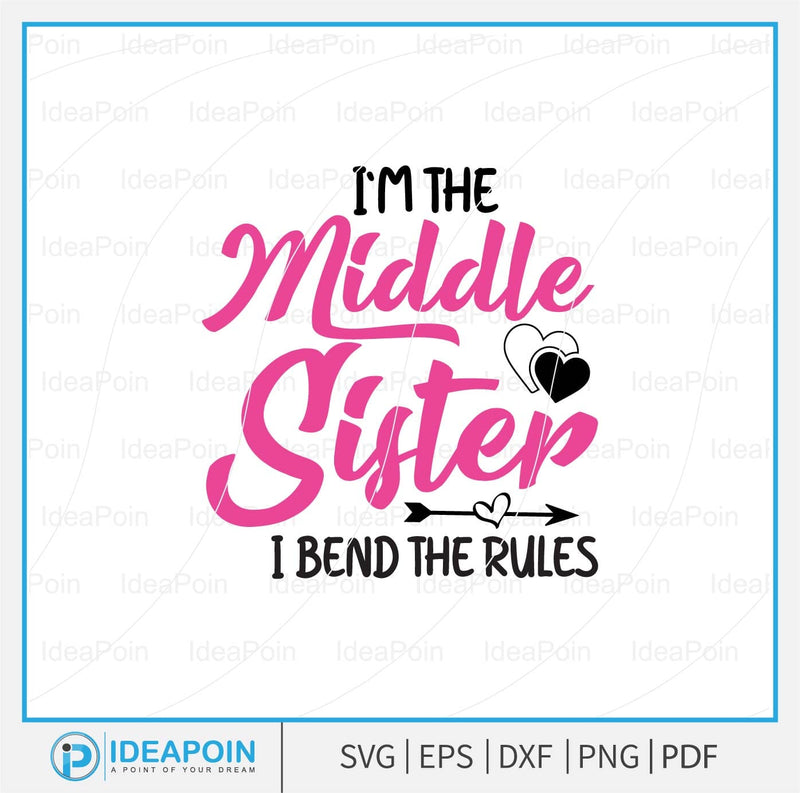Sisters Svg Bundle, Middle Sister Svg, Youngest Sister Svg, I'm the ...