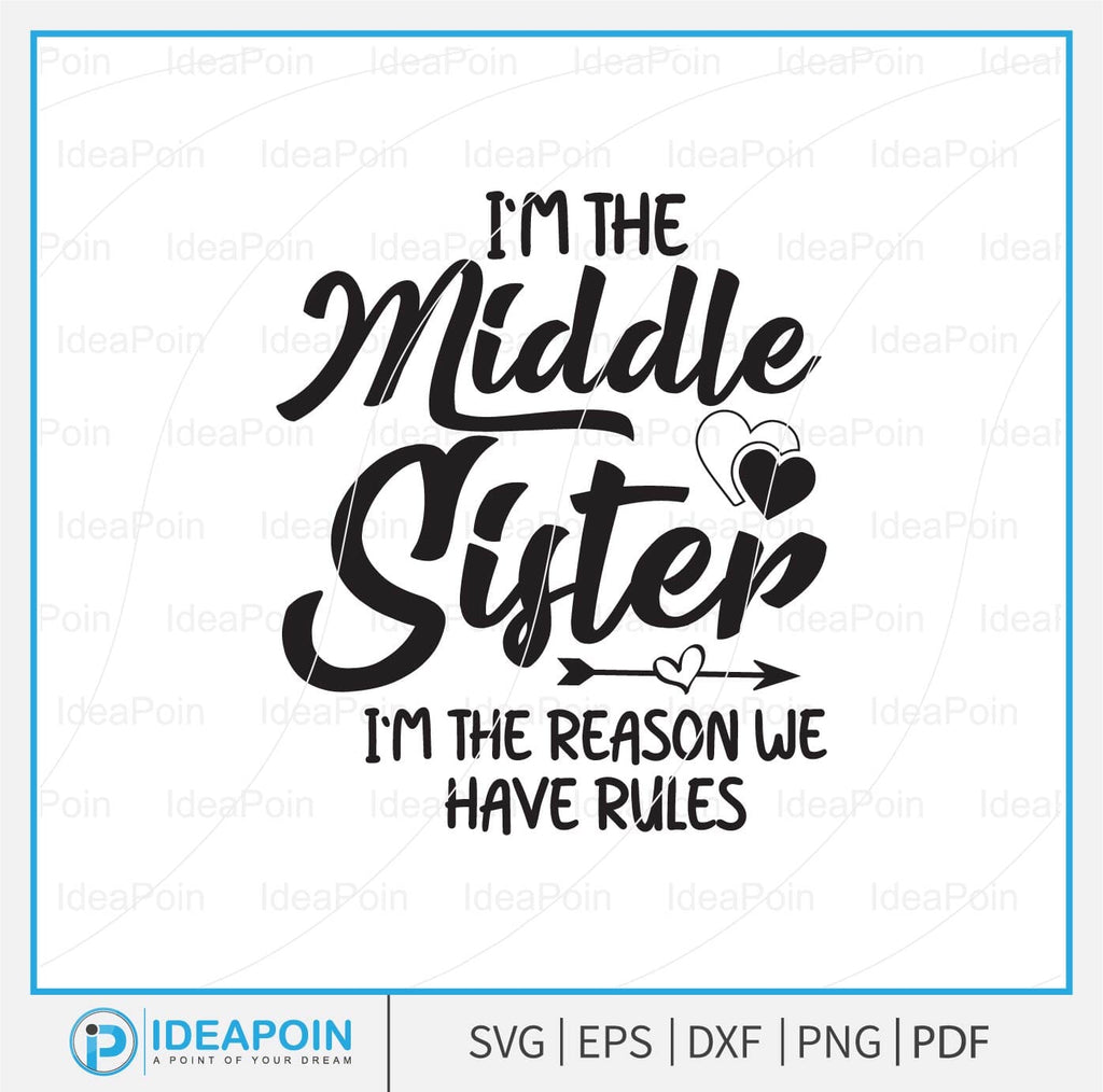 Sisters Svg Bundle, Middle Sister Svg, Youngest Sister Svg, I'm the ...