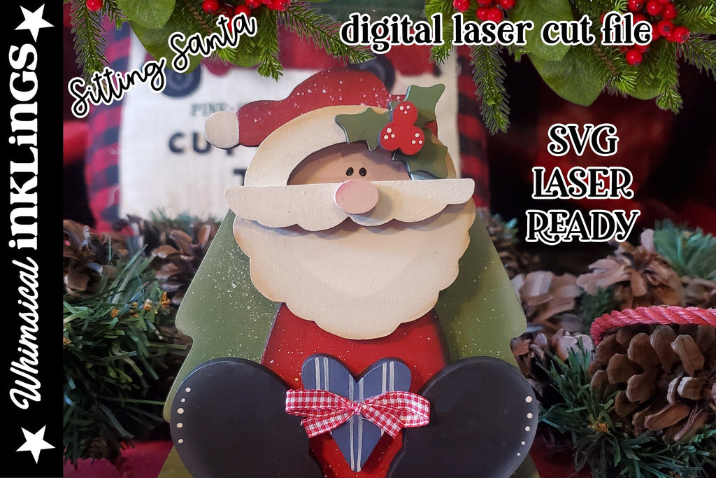 Sitting Santa SVG - So Fontsy