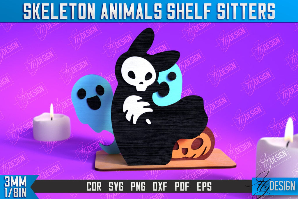 Skeleton Animals Shelf Sitters | Halloween Skeleton | Little Monsters ...
