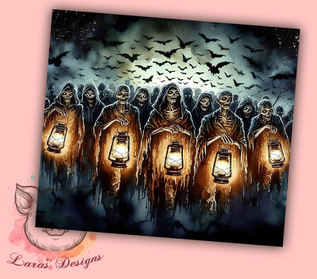 Skeleton Zombies 20oz Tumbler Png, Straight & Tapered Tumbler Png ...