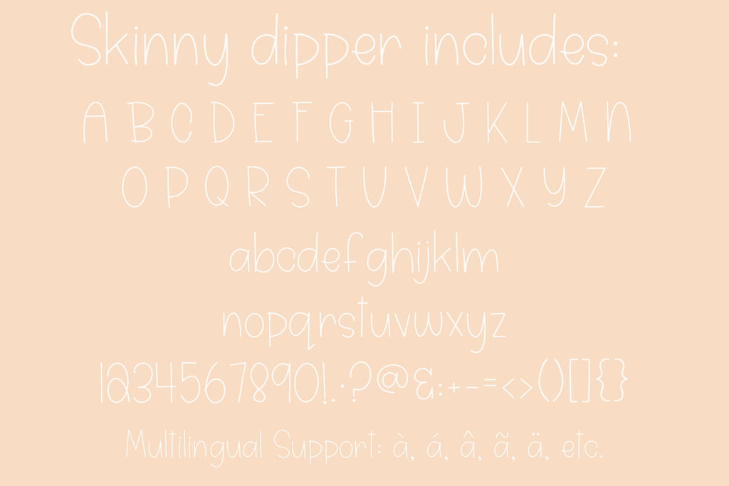 Skinny Dipper, cute handwritten font - So Fontsy