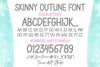 Skinny Outline Font - Modern Minimalist, Tall Font SVG OTF, Outline Le ...