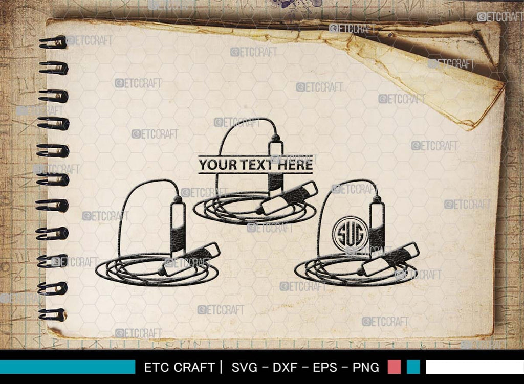 Skipping Rope Monogram, Skipping Rope Silhouette, Rope SVG, Skipping S ...