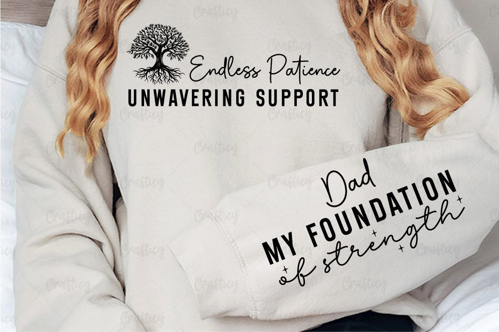 SLCR0704 - Endless patience unwavering support Sleeve SVG Design - So ...