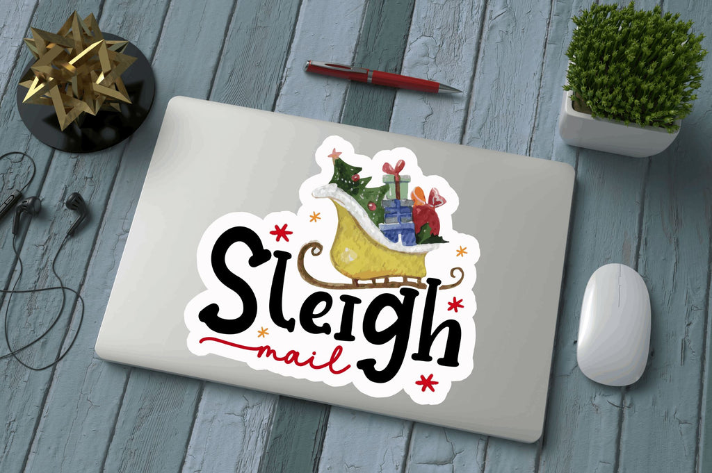 Sleigh mail Stickers Design - So Fontsy