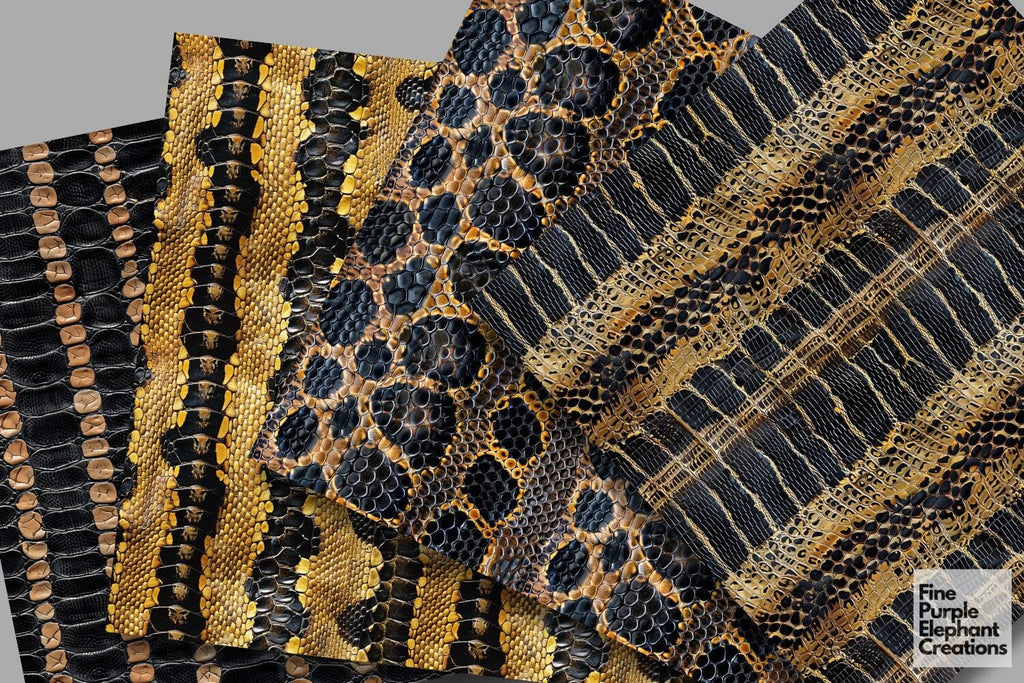 Snake Skin Scales Texture Digital Paper - Natural Exotic Reptile Lizard ...