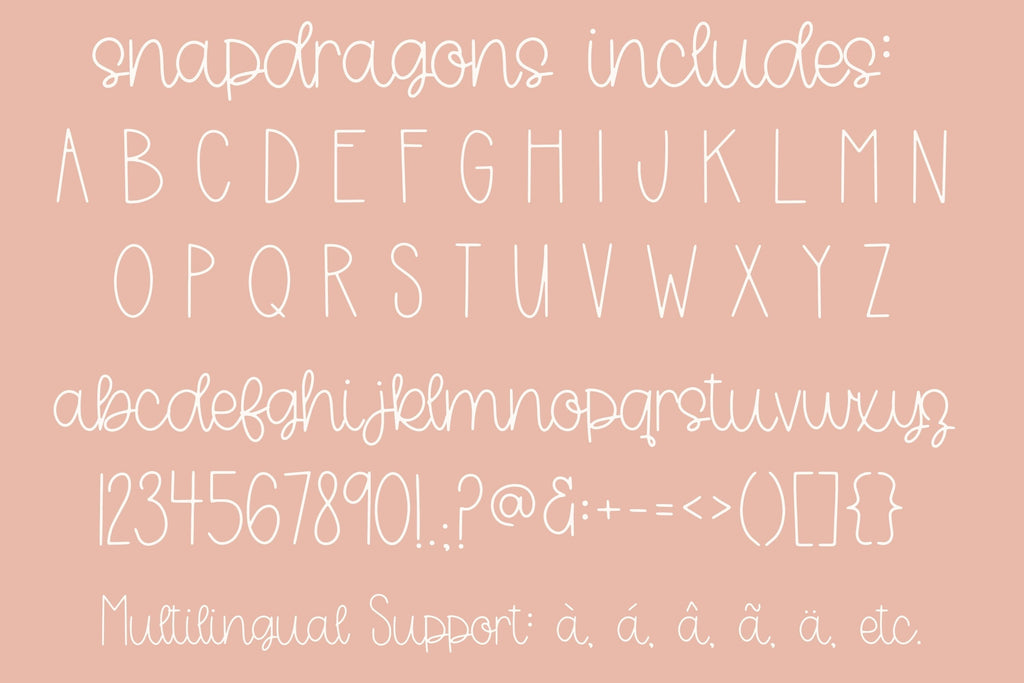 Snapdragons, Cute Handwritten Font, Cursive Handwriting for Cricut - So ...