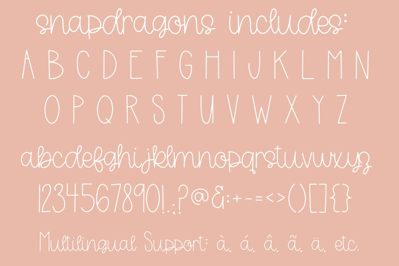 Snapdragons, Cute Handwritten Font, Cursive Handwriting for Cricut - So Fontsy