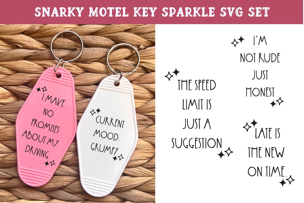 Snarky Motel Key Set - So Fontsy