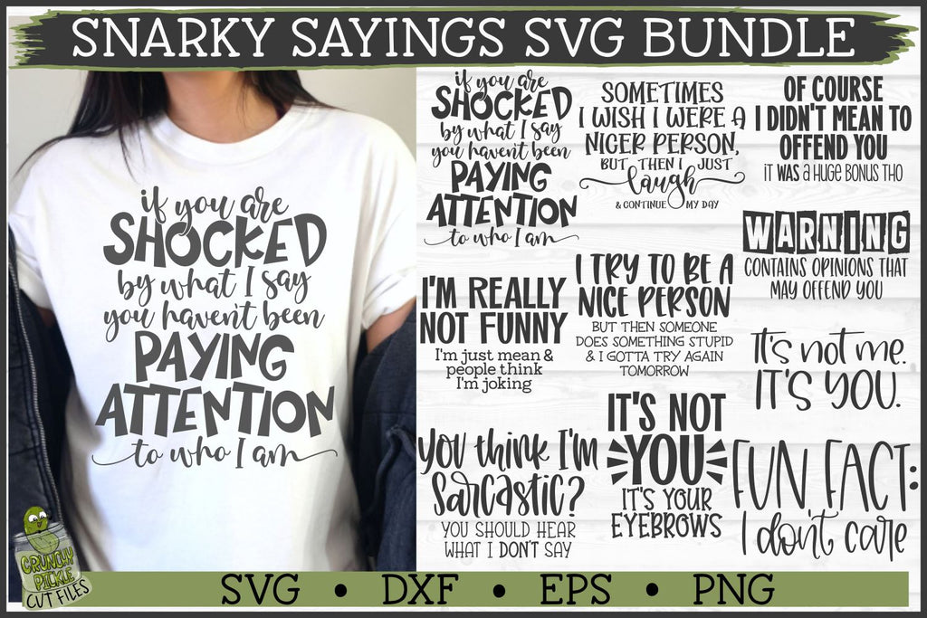 Snarky Sayings SVG Bundle - So Fontsy