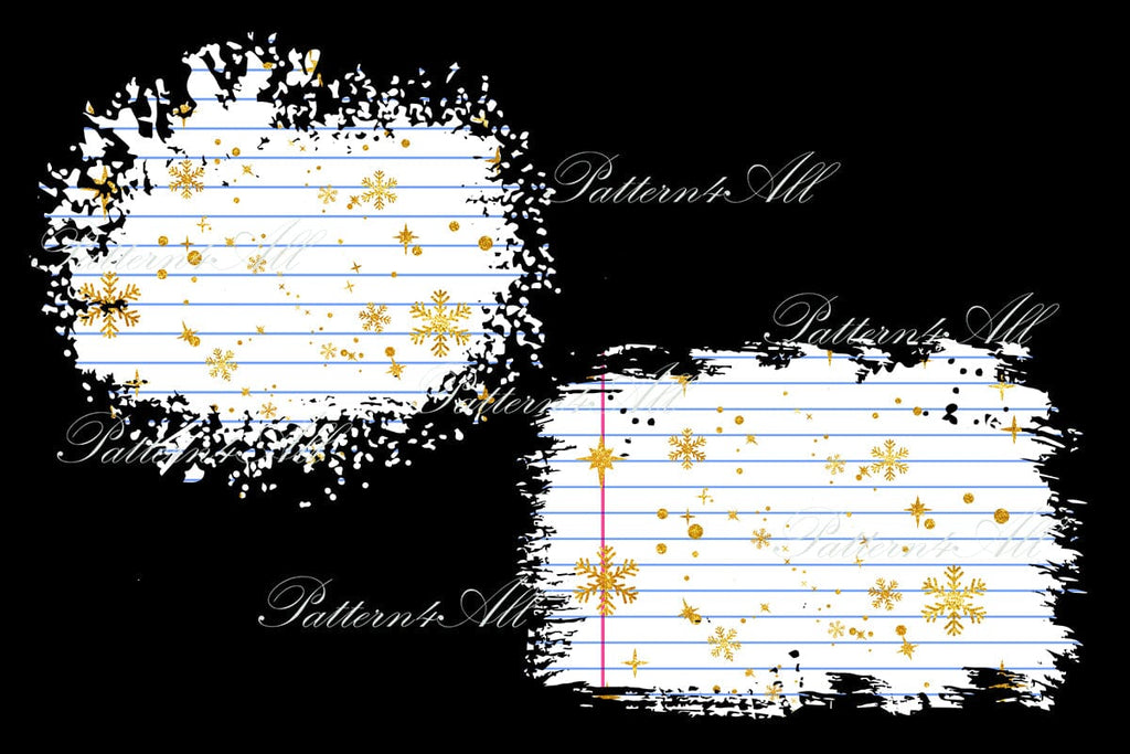 Snowflake,Paper White Plaid Sublimation Patches,Check splashes,Winter ...