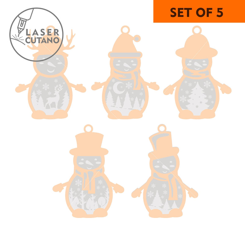 SNOWMAN Multilayer SET, Christmas Bundle Ornaments Home Decoratio ...