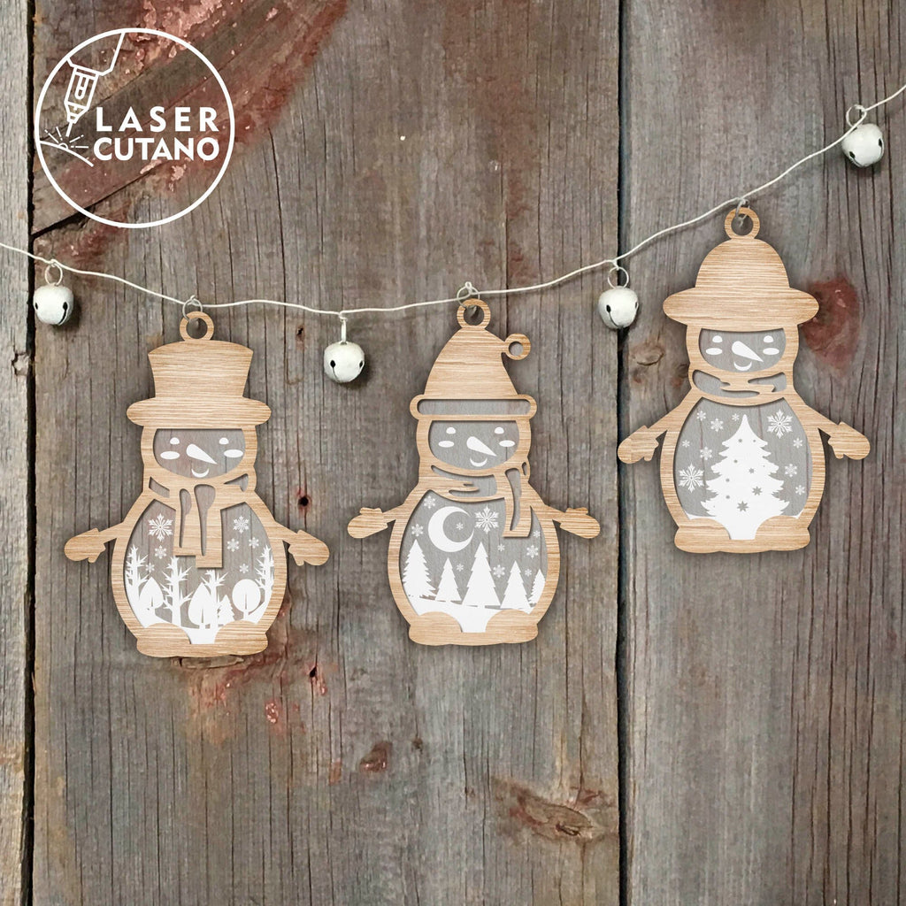 SNOWMAN Multilayer SET, Christmas Bundle Ornaments Home Decoratio ...