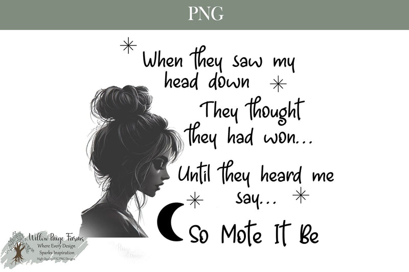 So Mote It Be wiccan goth saying design witch png - So Fontsy