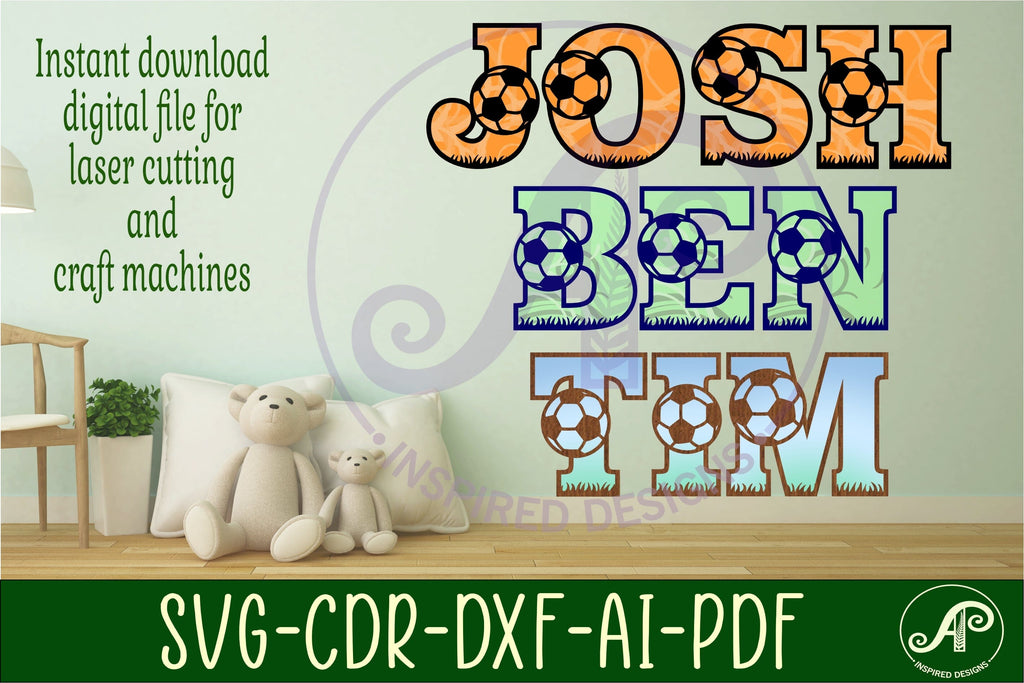 Soccer ball letters alphabet set x 26 - So Fontsy