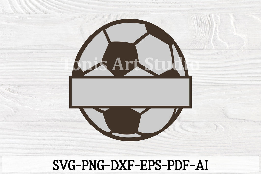 Soccer Ball SVG PNG DXF - Football Laser Cut Template - So Fontsy