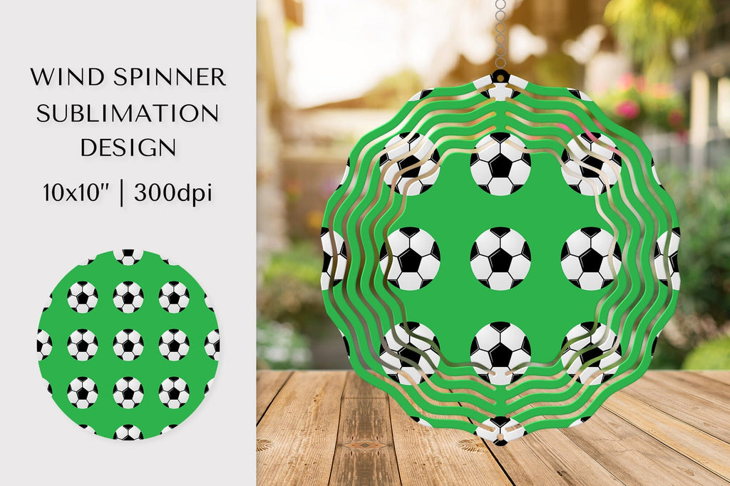 Soccer Balls Wind Spinner Sublimation Design PNG 006 - So Fontsy