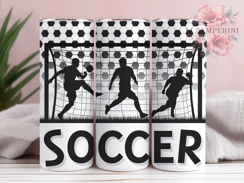 Soccer Sports Tumbler Wrap PNG, Tumbler Wrap PNG, 20 oz Skinny Tumbler ...