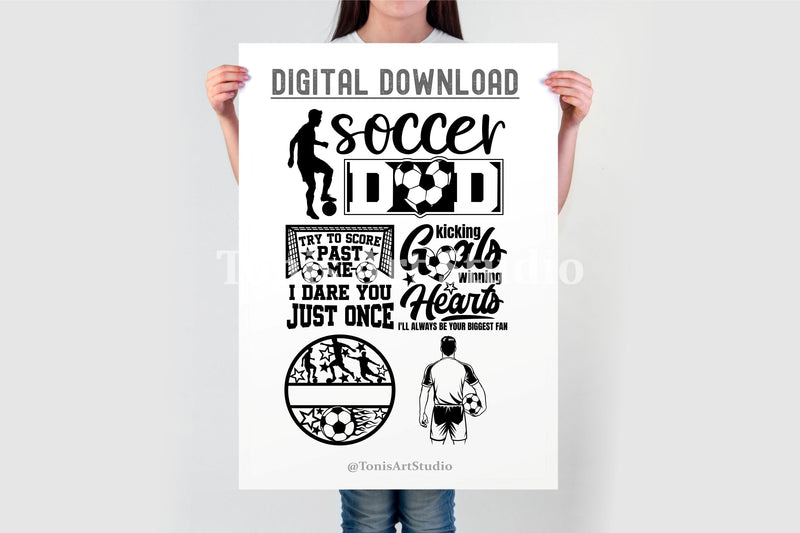 Soccer SVG Bundle | 22 Soccer Male Designs | Soccer Dad SVG - So Fontsy