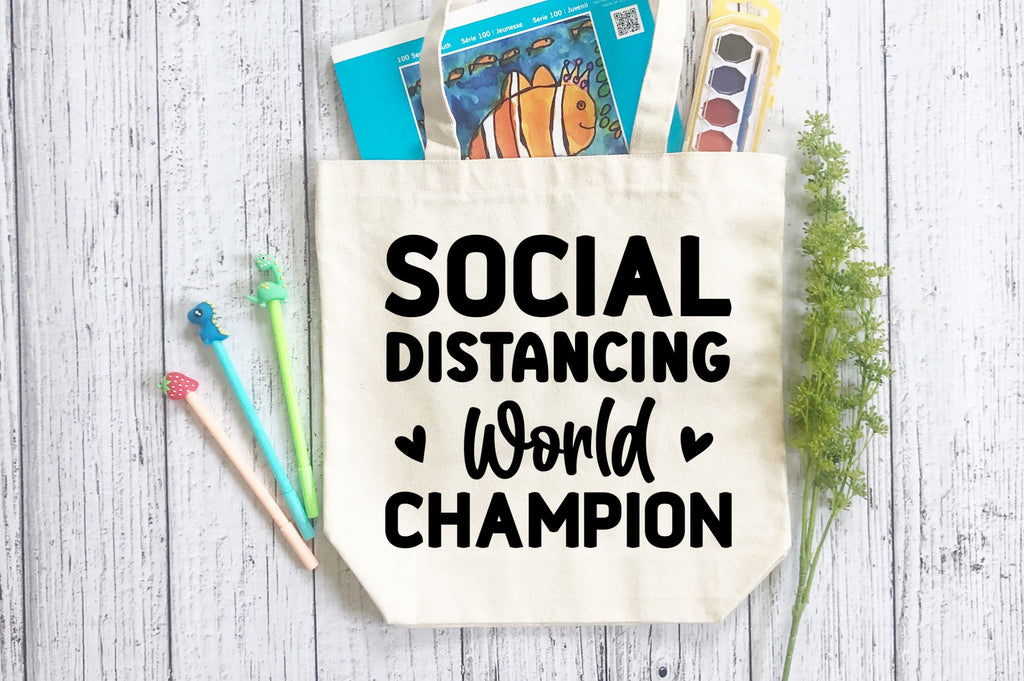 social distancing world champion SVG Design - So Fontsy