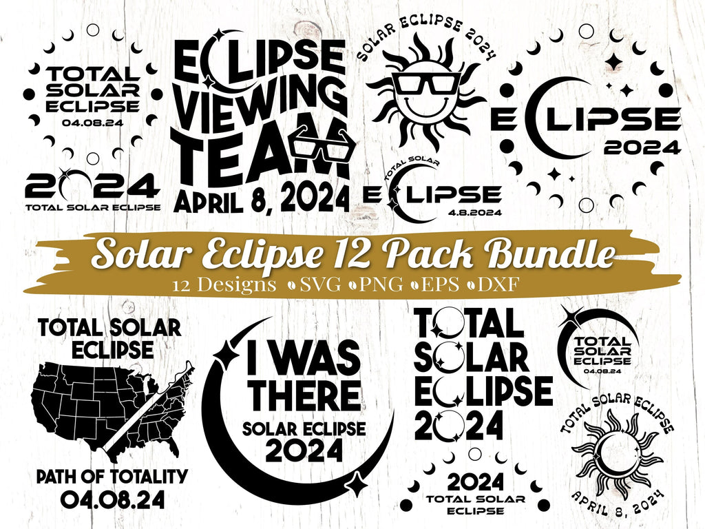 Solar Eclipse SVG Bundle - So Fontsy