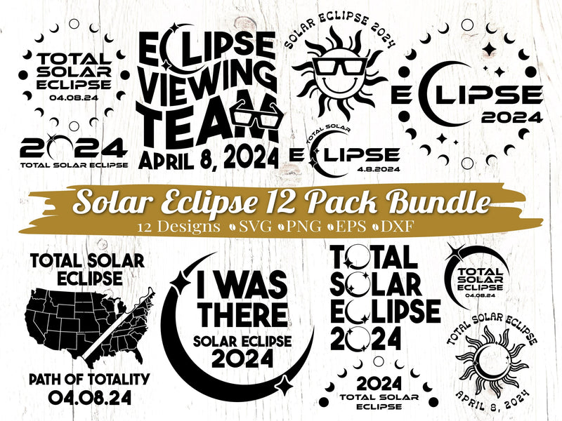 Solar Eclipse SVG Bundle - So Fontsy
