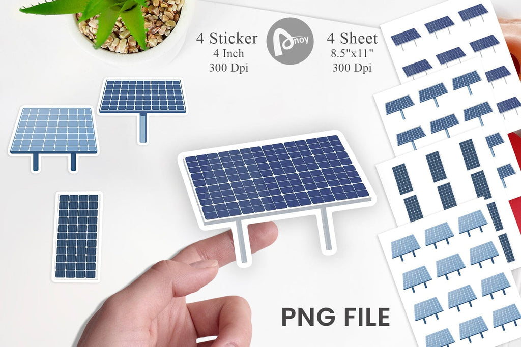 Solar Panel Sticker - So Fontsy