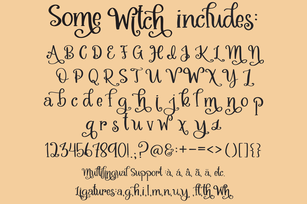 Some Witch Font, Halloween Script Font, Cursive Fonts for Cricut, Cute ...