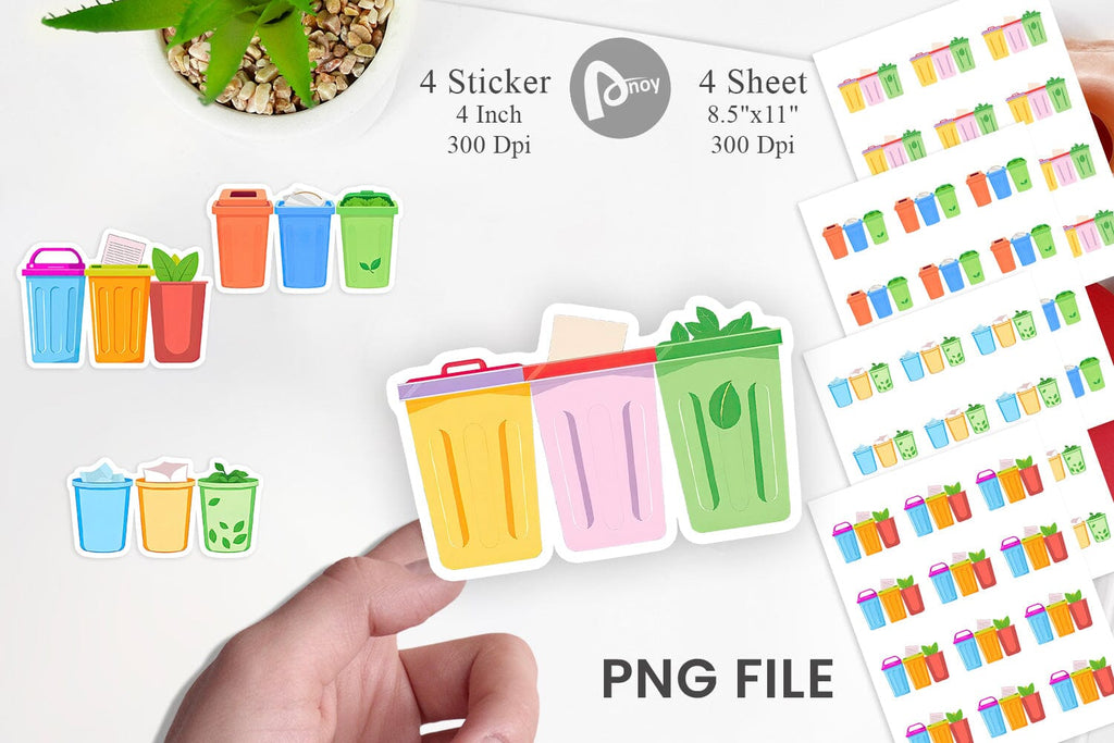 Sorting Bins Sticker - So Fontsy