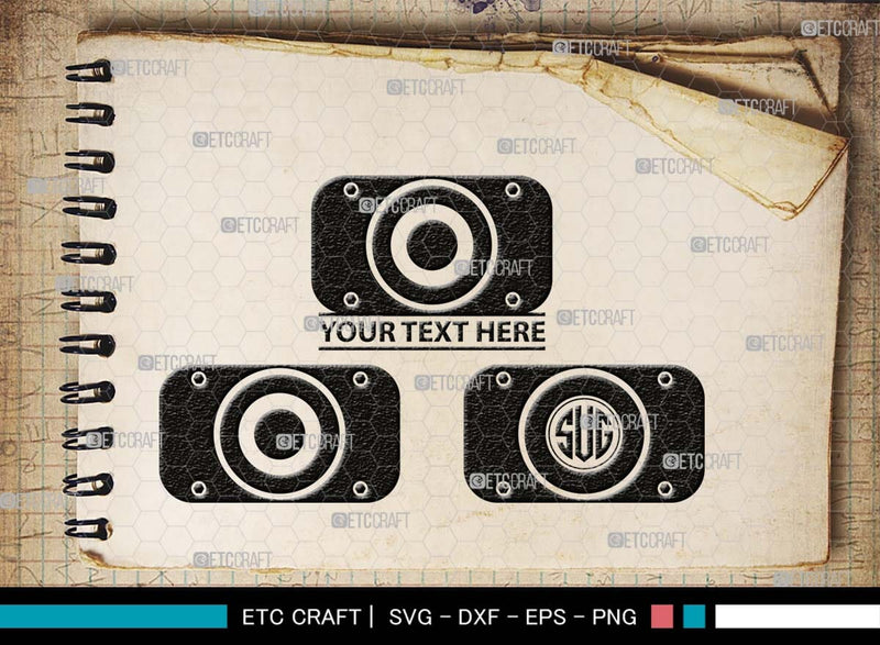 Sound Box Monogram, Sound Box Silhouette, Sound Box SVG, Speakers Svg ...