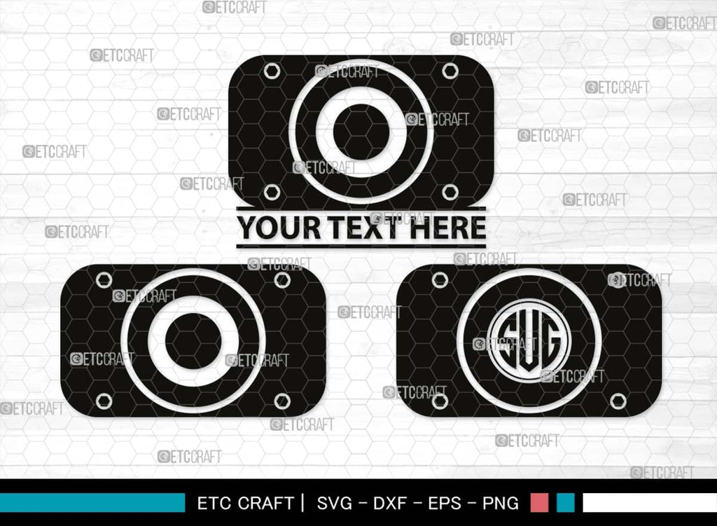 Sound Box Monogram, Sound Box Silhouette, Sound Box SVG, Speakers Svg ...