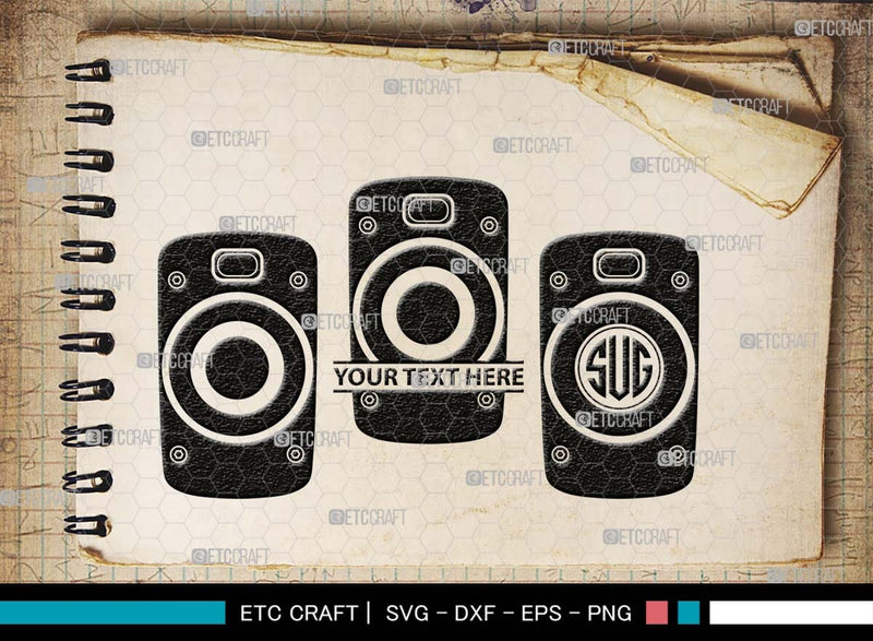 Sound Box Monogram, Sound Box Silhouette, Sound Box SVG, Speakers Svg ...