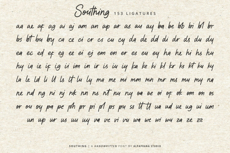 Southing - Handwritten Font - So Fontsy