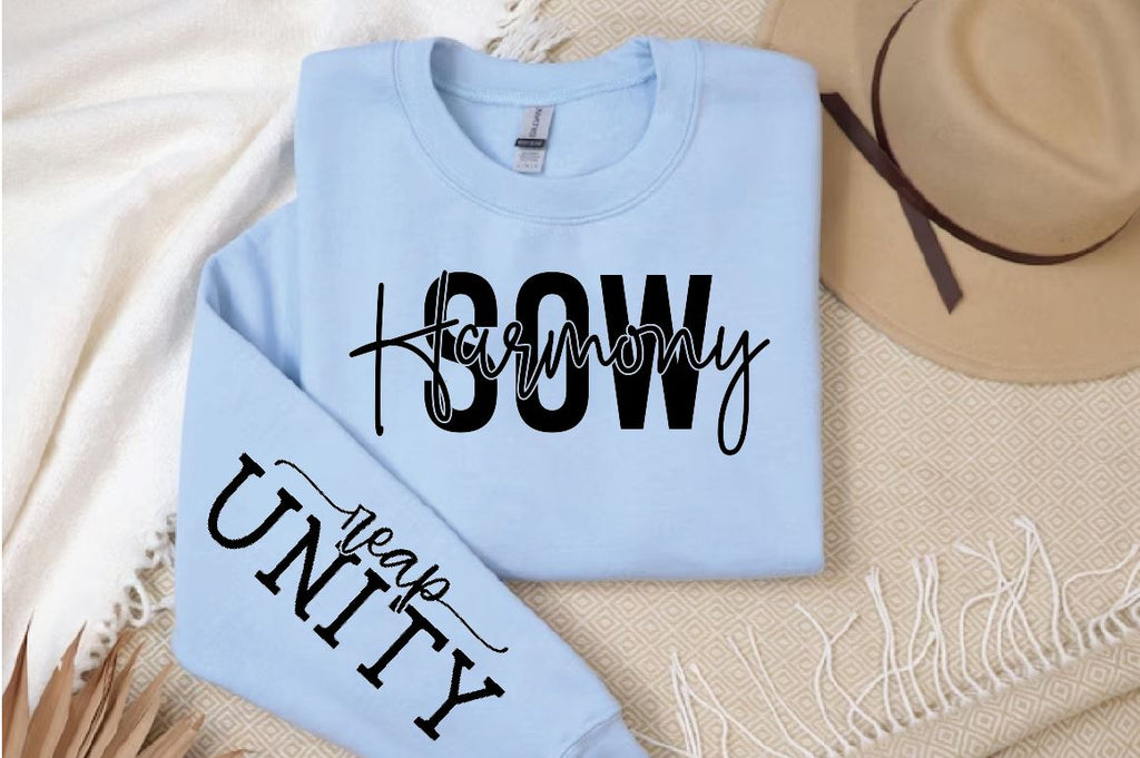 Sow Harmony Sleeve SVG Design, Inspirational sleeve SVG, Motivational ...