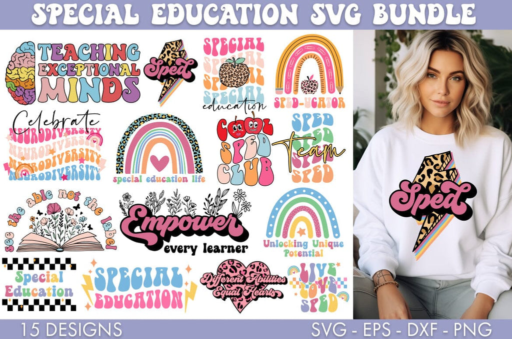 Special Education SPED SVG PNG Bundle - So Fontsy