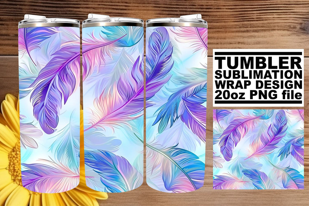 Spectrum Plume Pattern Tumbler Wrap 20oz - So Fontsy