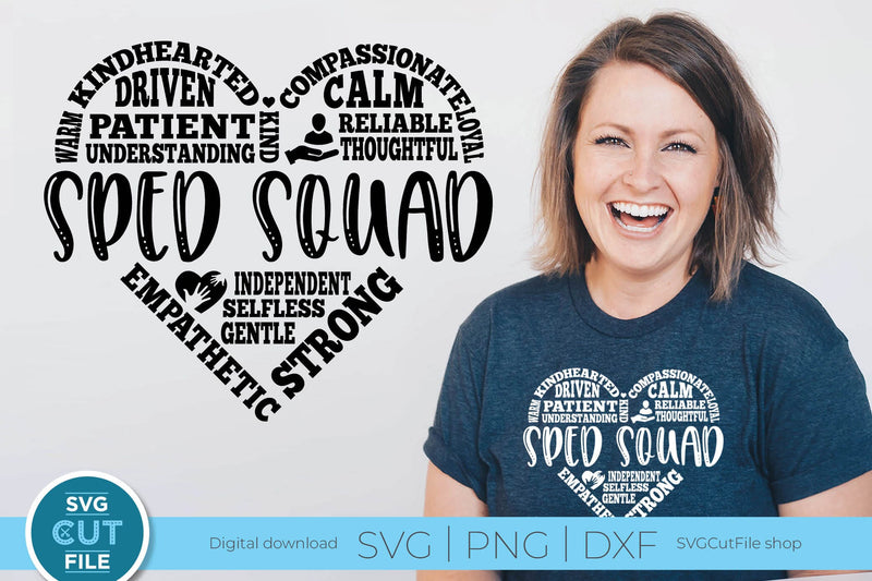 SPED Squad svg, special education svg, team tribe or crew - So Fontsy