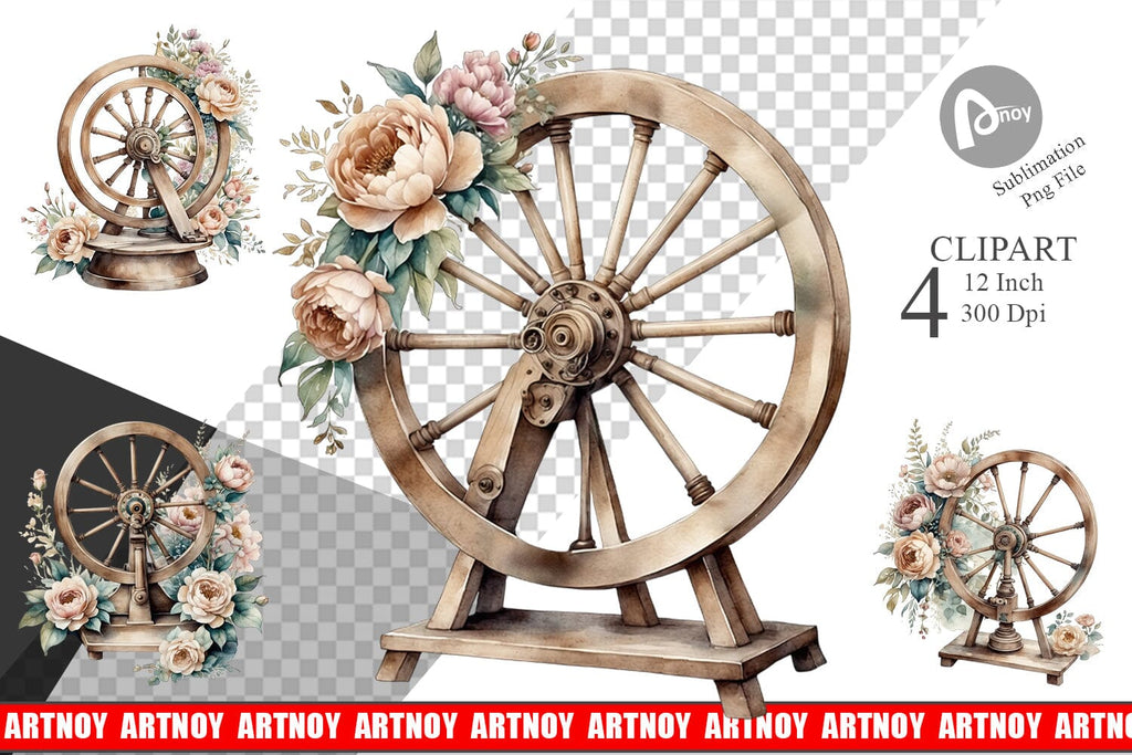Spinning Wheel Clipart - So Fontsy