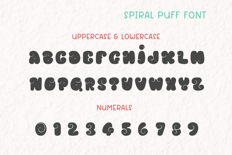 Spiral Puff - Display Font - So Fontsy