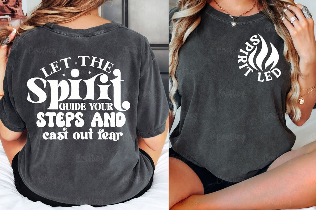 Spirit led Front and Back SVG T shirt Design - So Fontsy