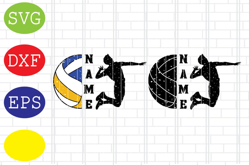 Split Volleyball Boy Player Svg, Volleyball Svg, Volleyball Cut Files ...