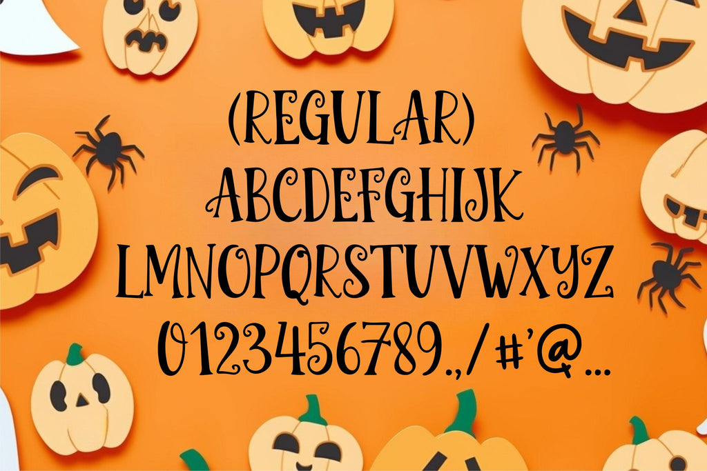 Spooky Font Family with Doodles | 3 Styles – Regular, Bold & Doodles ...