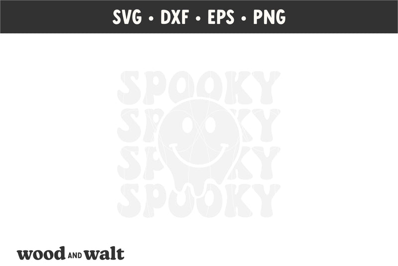 Spooky Ghost Smiley SVG | Halloween Shirt SVG - So Fontsy
