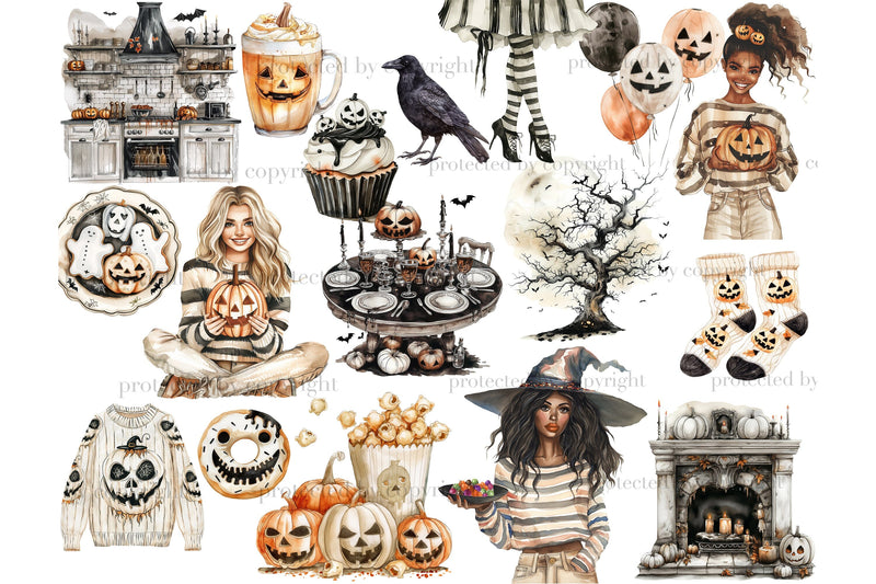 Spooky Season Clipart | Halloween Graphics PNG Bundle - So Fontsy