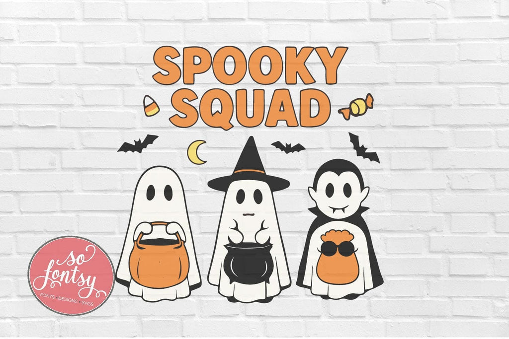 Spooky Squad SVG PNG DXF EPS - Halloween Group Craft - So Fontsy